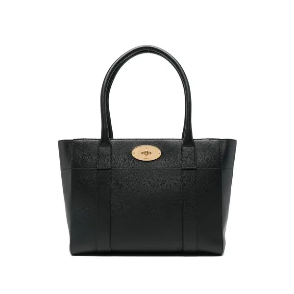 Mulberry Calf Leather Tote Bag - Black