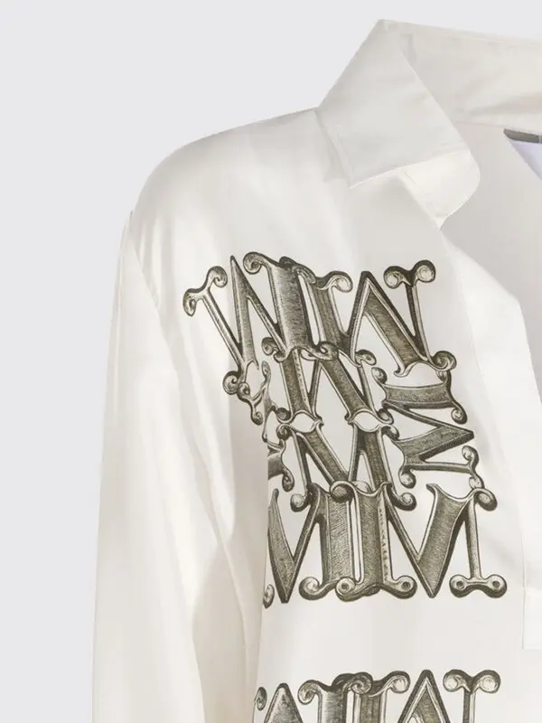 Max Mara Monogram Print Silk Shirt - Multicolor