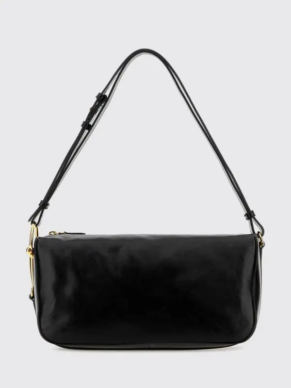 Gucci Smooth Calfskin Shoulder Bag With Adjustable Handle And Zip Closure