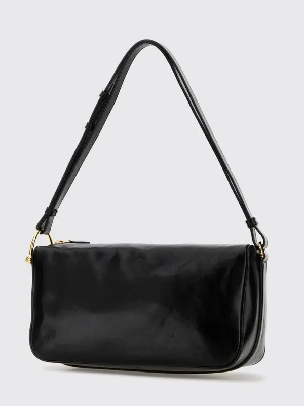 Gucci Smooth Calfskin Shoulder Bag With Adjustable Handle And Zip Closure