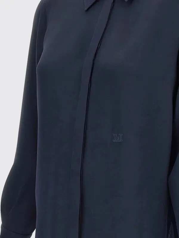 Max Mara Silk Button Up Shirt - Blue