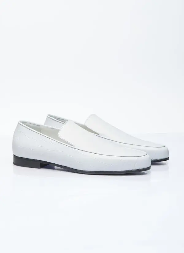 TOTEME Croco Oval Loafers