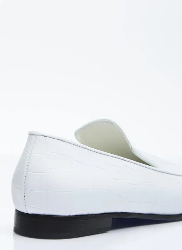 TOTEME Croco Oval Loafers