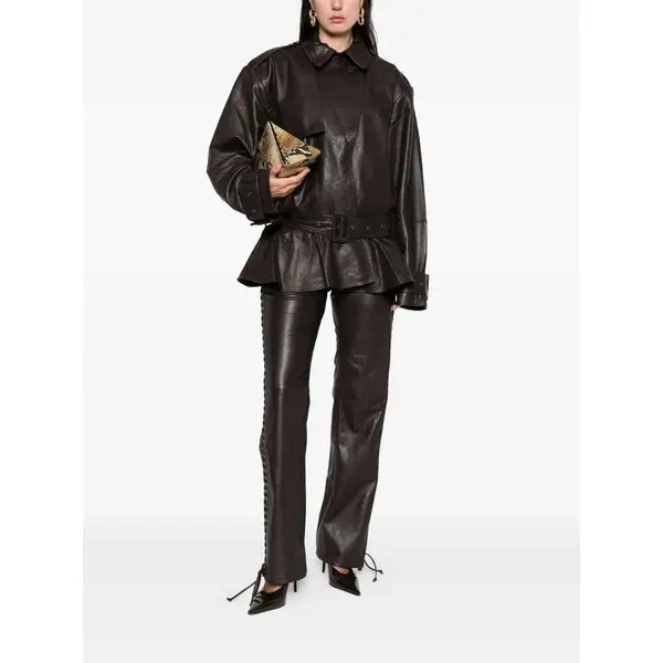 ROTATE BY BIRGER CHRISTENSEN Jackets Leather Jackets - Brown