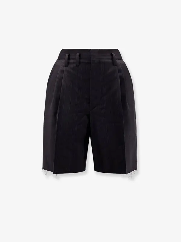 MAISON MARGIELA Striped Virgin Wool Shorts - Multicolor