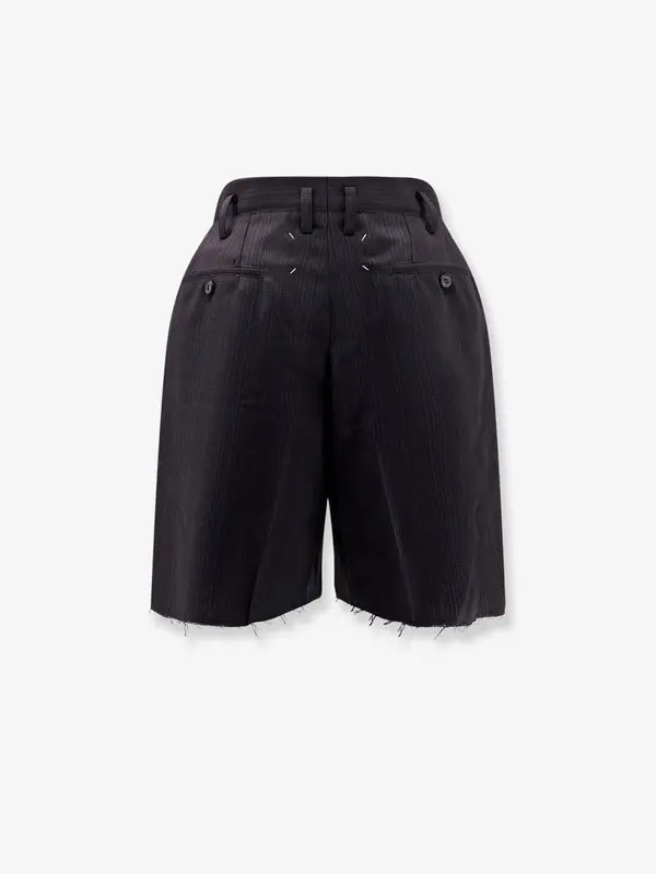 MAISON MARGIELA Striped Virgin Wool Shorts - Multicolor