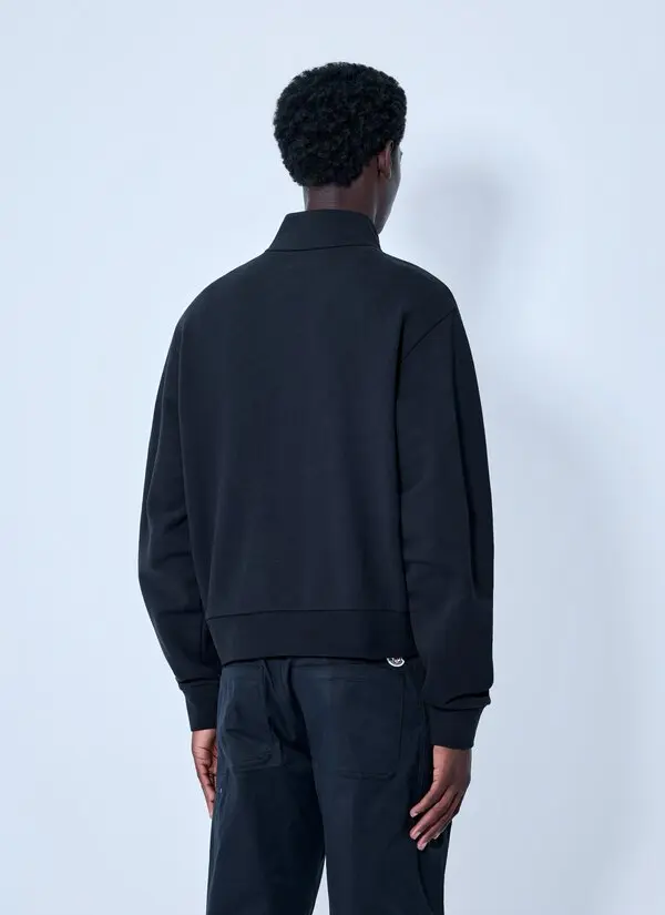 Moncler Half-zip Sweatshirt With Logo Patch