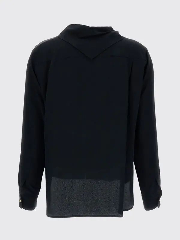 Max Mara Pussy-bow Silk Shirt - Black