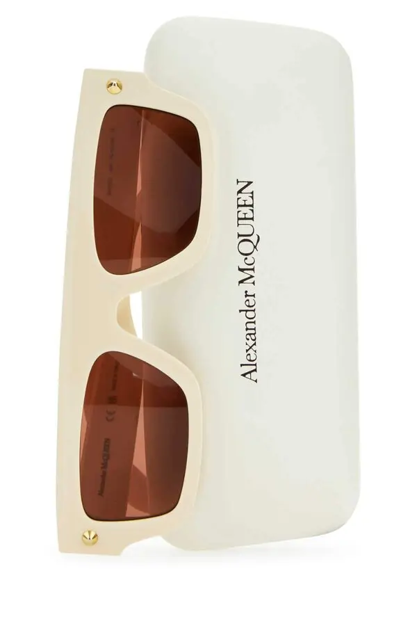 Alexander McQueen Ivory Acetate Sunglasses