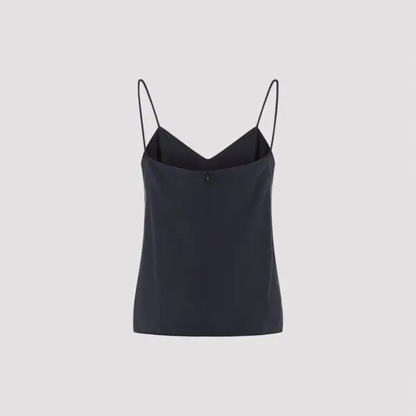 Max Mara Unghia Washed Silk Tank Top - Blue