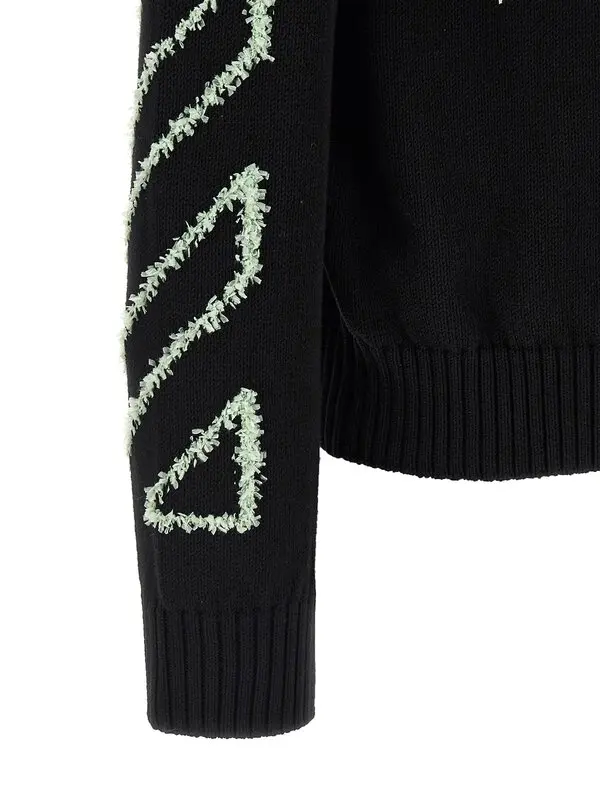 Off-White Diag Outline Sweater - Black