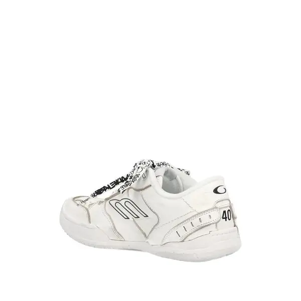 Balenciaga Calf Leather Lace-up Sneakers - White