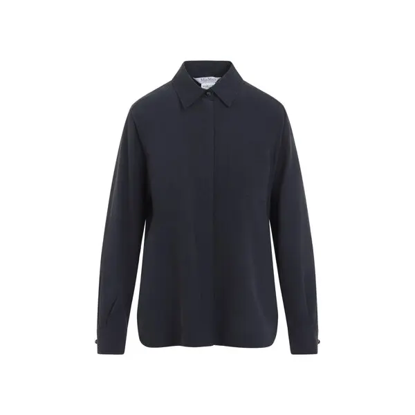Max Mara Siamese Washed Silk Shirt - Black