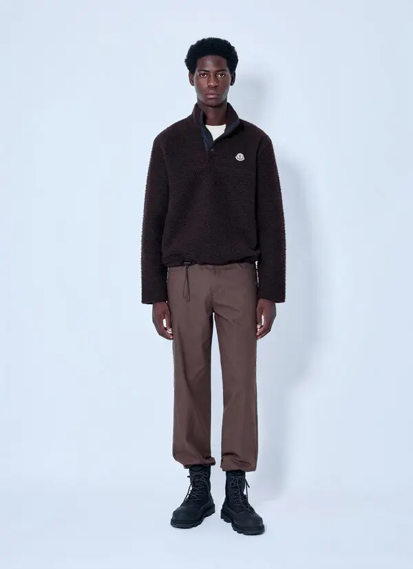 Moncler Fleece Pullover With Snap Fastening