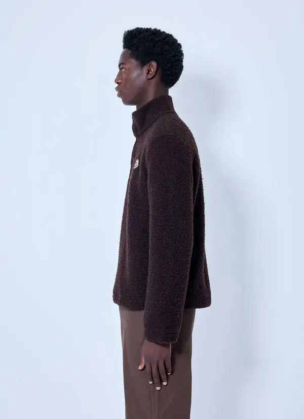 Moncler Fleece Pullover With Snap Fastening