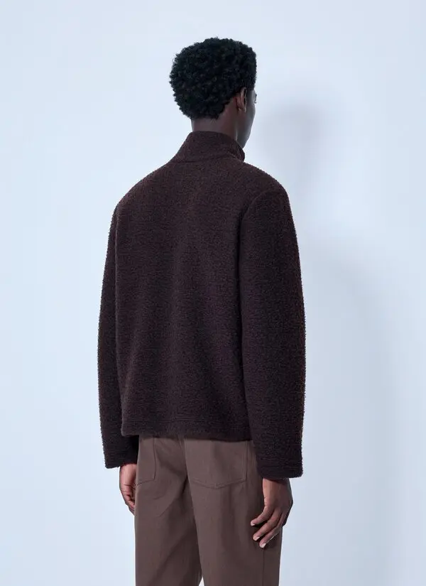 Moncler Fleece Pullover With Snap Fastening