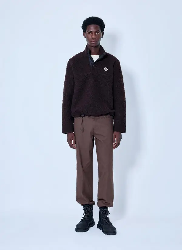 Moncler Fleece Pullover With Snap Fastening
