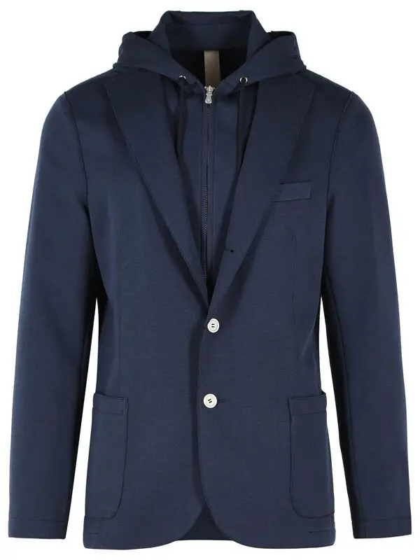 Eleventy Cotton Blend Blazer - Blue
