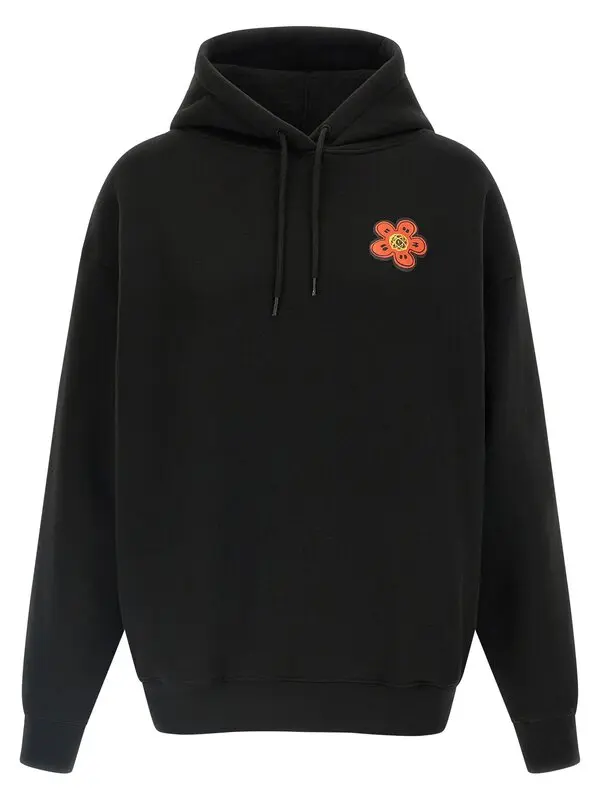 Kenzo Printed Cotton Hoodie - Black