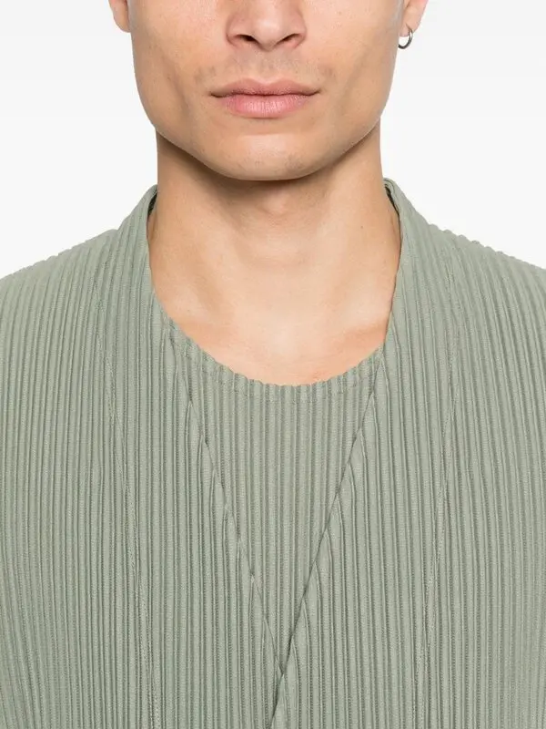 Issey Miyake Pleated Single-breasted Jacket
