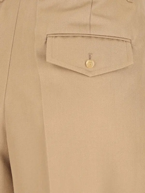 Celine Wool Blend Cropped Trousers