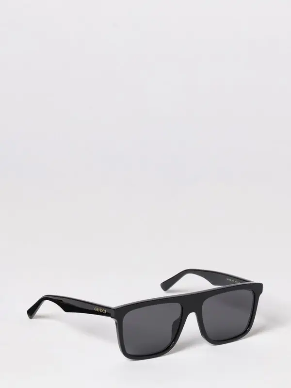 Gucci Rectangular Sunglasses In Recycled Acetate With Logo