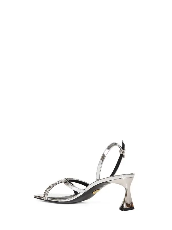Stella McCartney Silver Elsa Metallic Heeled Sandals - Multicolor