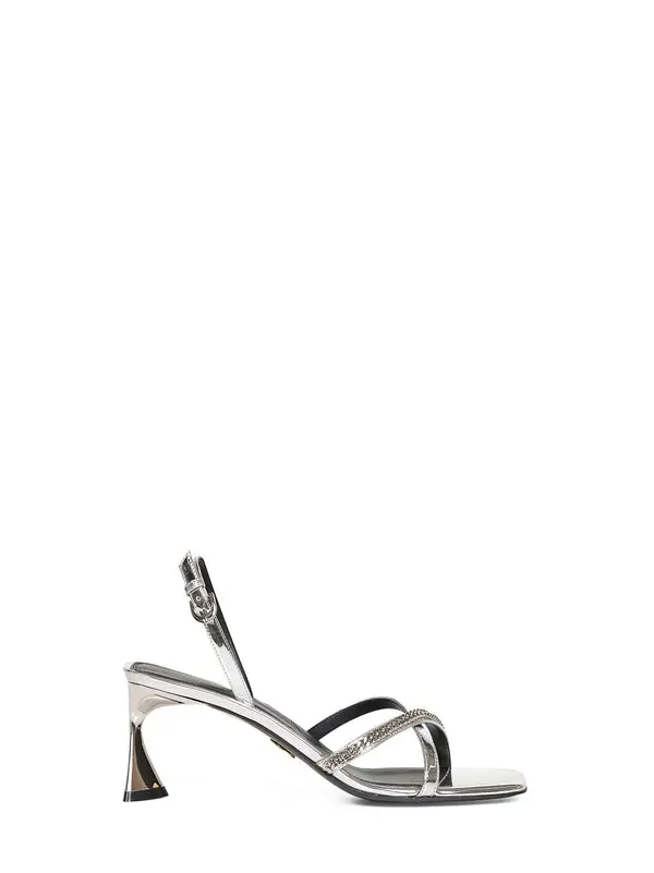 Stella McCartney Elsa Metallic Heeled Sandals - Multicolor
