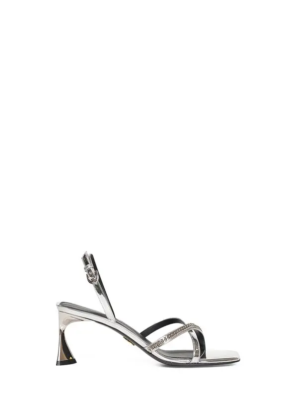Stella McCartney Elsa Metallic Heeled Sandals - Multicolor