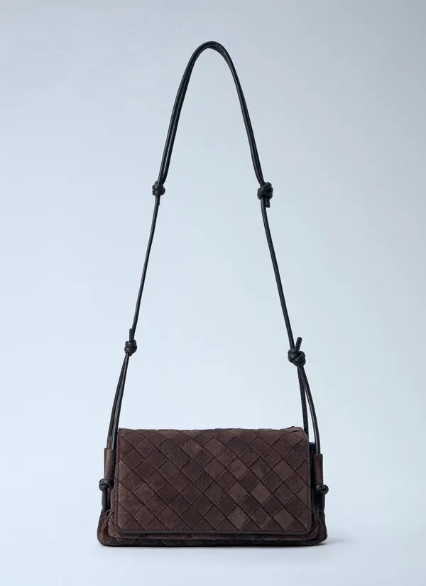 Bottega Veneta Notturno Flap Pouch Bag - Brown