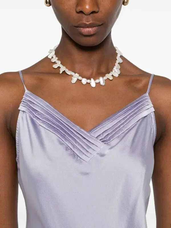 FORTE_FORTE Silk Satin Bodysuit