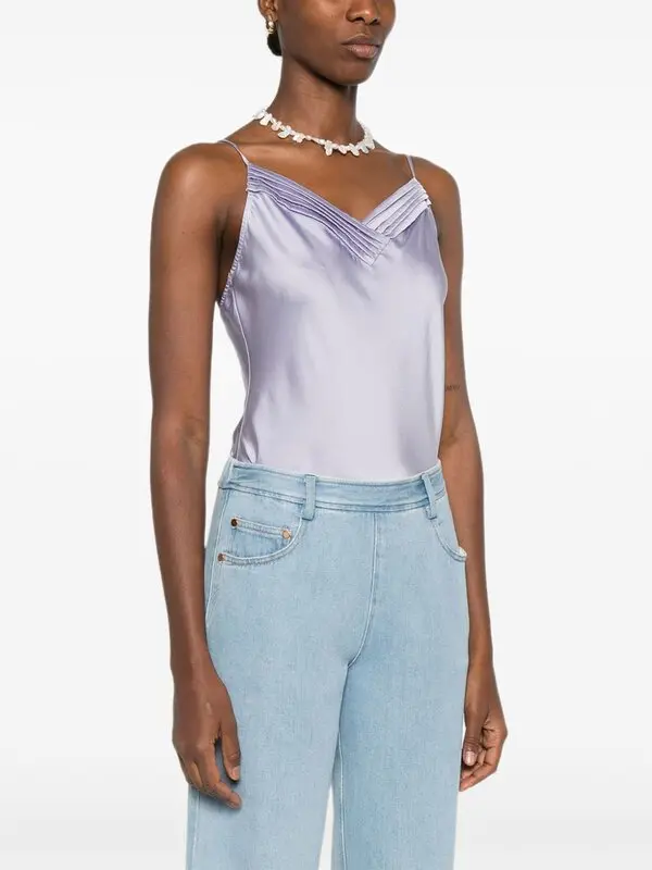 FORTE_FORTE Silk Satin Bodysuit