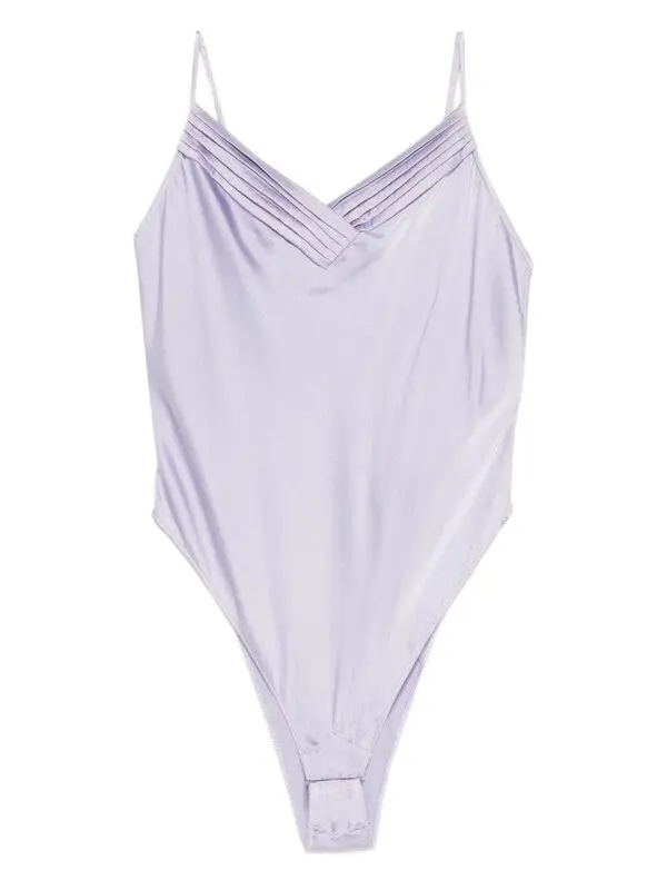 FORTE_FORTE Silk Satin Bodysuit - Multicolor