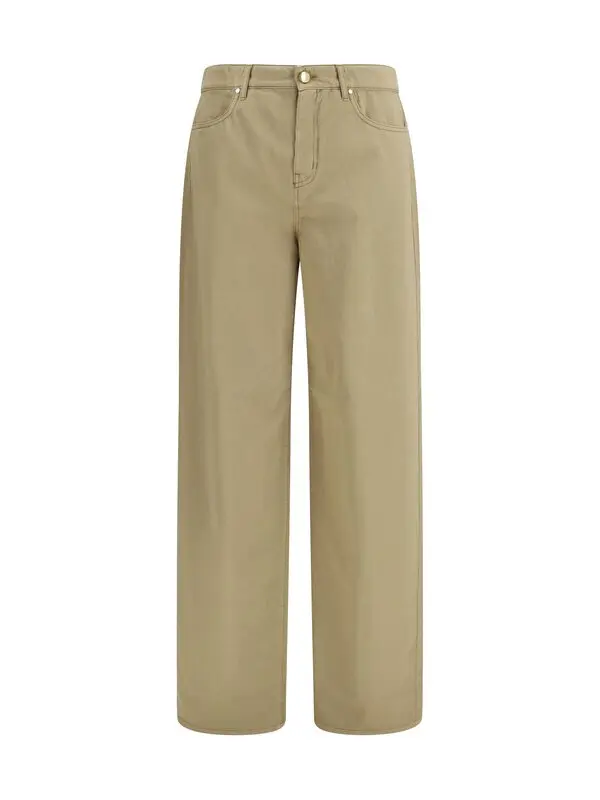 Max Mara Cotton Satin Trousers - Cream