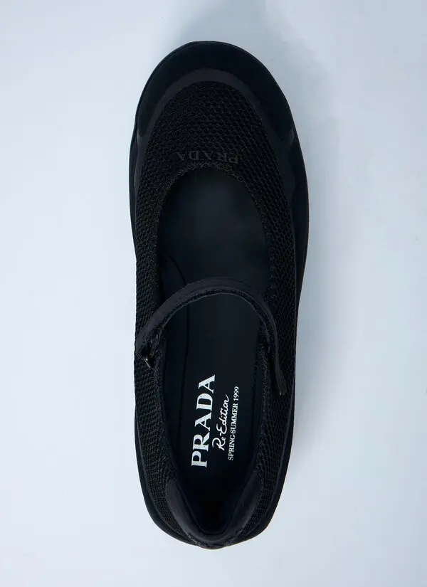 Prada Logo Motif Shoes - Black
