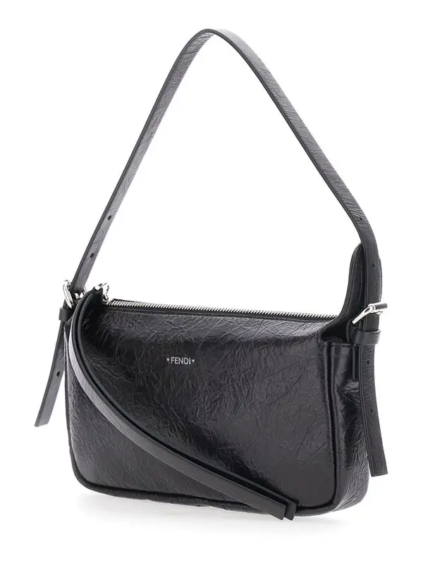 Fendi Leather Crossbody Bag - Black