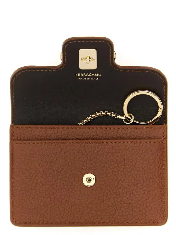 FERRAGAMO Gancini' Keyring - Brown