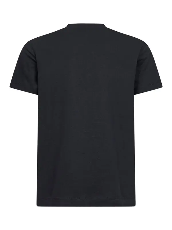 Burberry Black Cotton Check Patch T-shirt - Multicolor