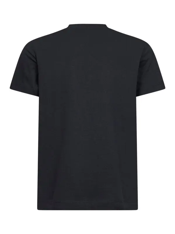 Burberry Black Cotton Check Patch T-shirt - Multicolor