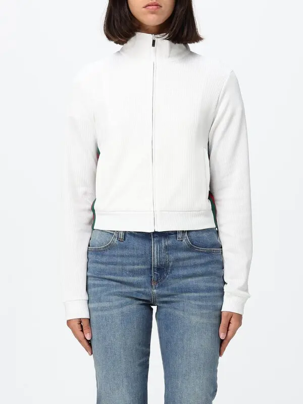 Gucci Web Stripe High Neck Slim Fit Technical Jersey Track Jacket