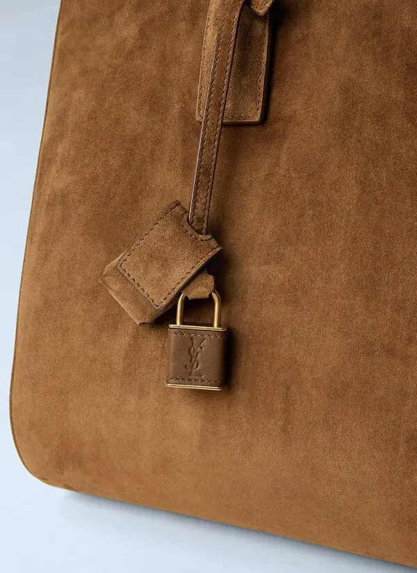 Saint Laurent Sac De Jour Suede Handbag