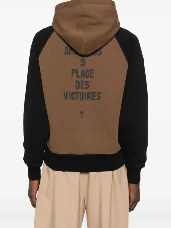 AMI Paris Cotton Colorblock Hoodie
