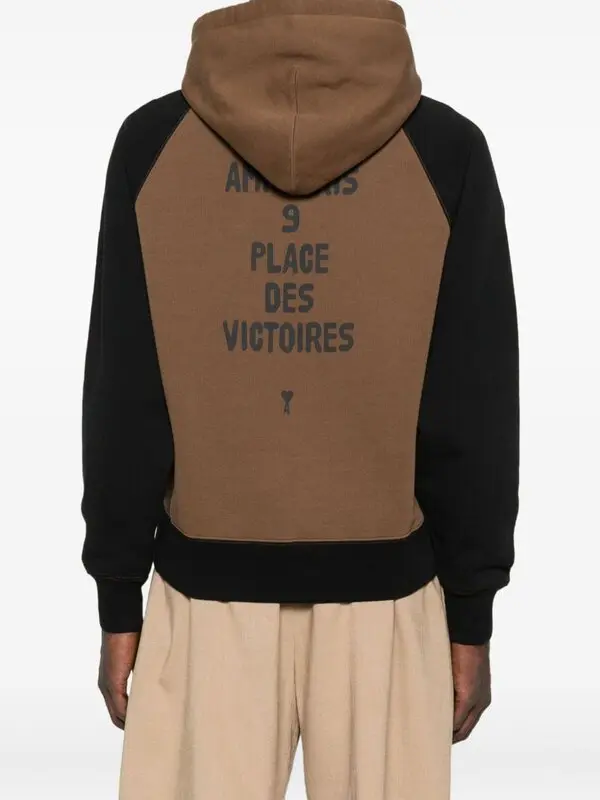 AMI Paris Cotton Colorblock Hoodie - Multicolor