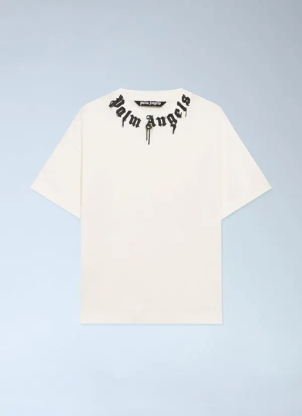 Palm Angels Curved Logo T-shirt - White