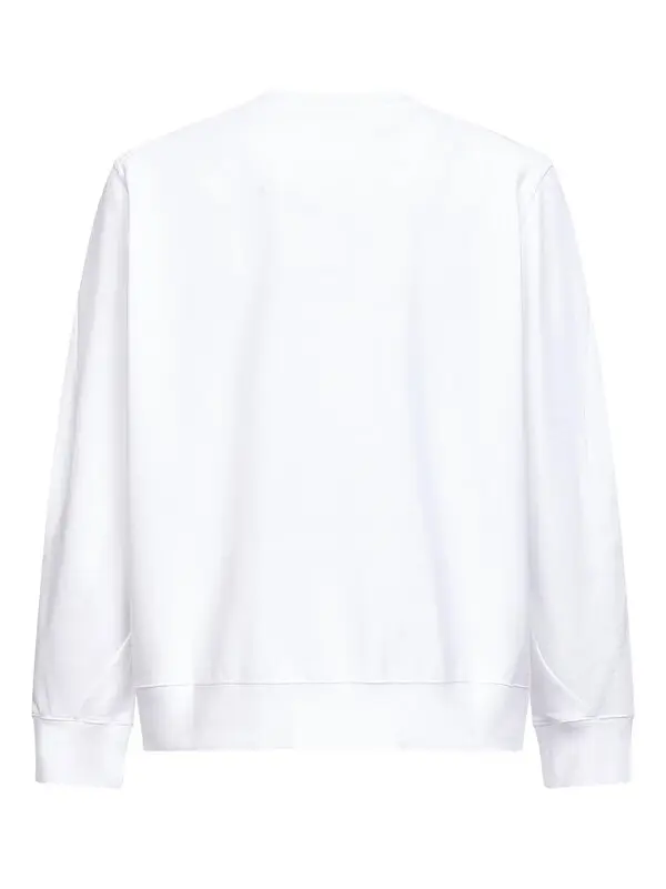 Givenchy White Brushed Cotton Couture Seam Sweatshirt