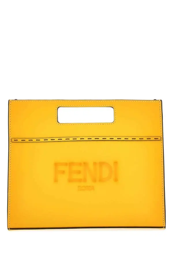 Fendi Leather Handbag - Yellow