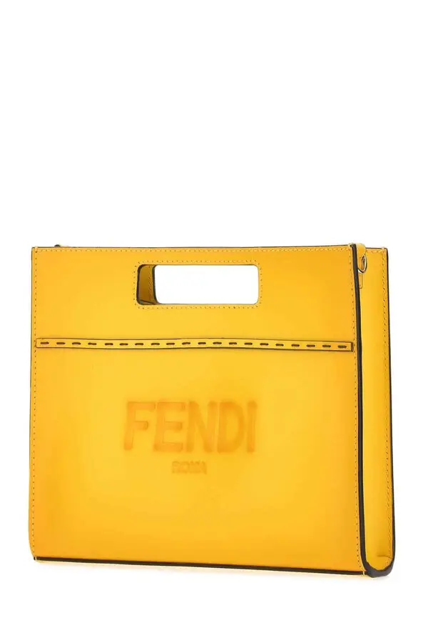 Fendi Leather Handbag - Yellow