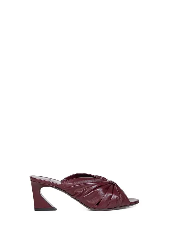 Fendi Burgundy Arco Slide Sandals