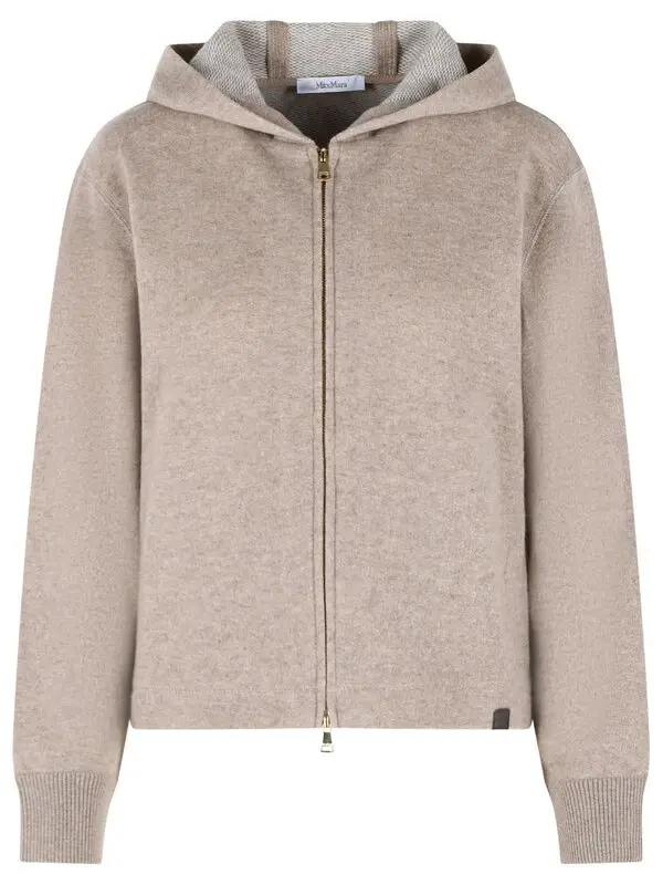 Max Mara Beige Cashmere And Virgin Wool Sweatshirt
