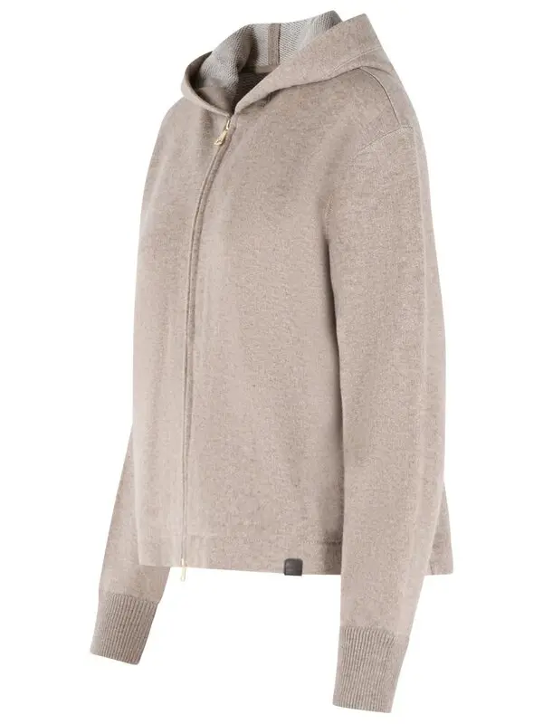 Max Mara Beige Cashmere And Virgin Wool Sweatshirt